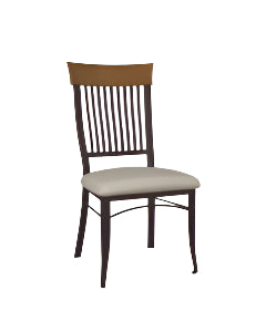 Annabelle Chair Upholstered Seat And Metal Backrest With Solid Wood ...